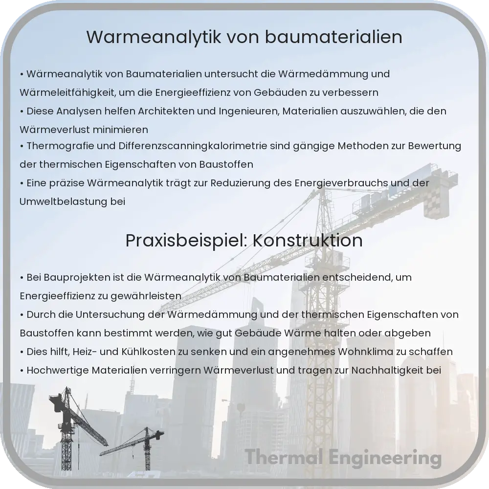Wärmeanalytik von Baumaterialien
