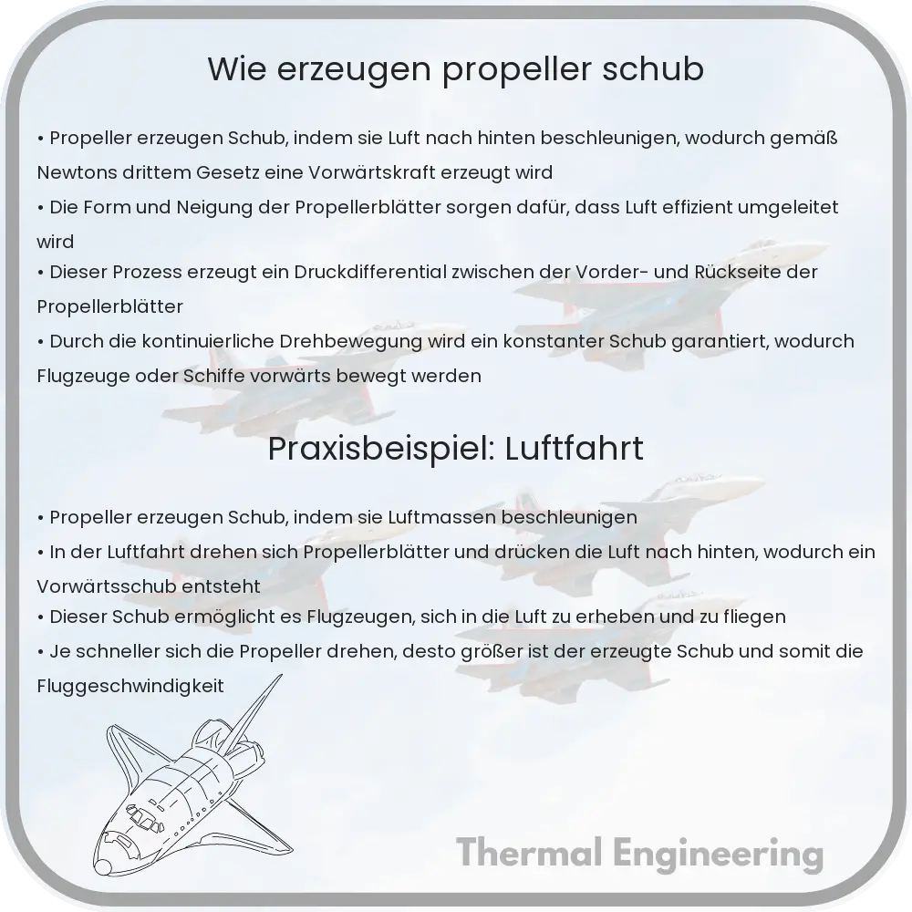 Wie erzeugen Propeller Schub?