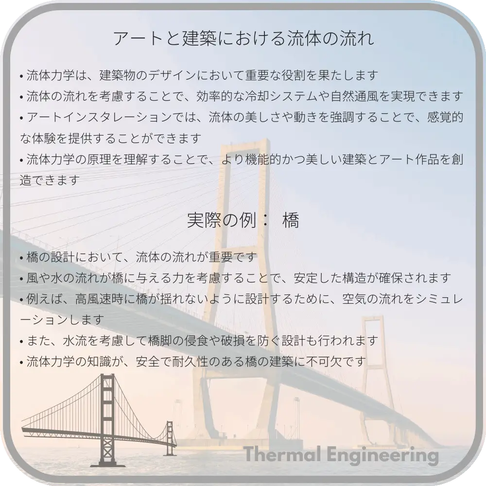 アートと建築における流体の流れ