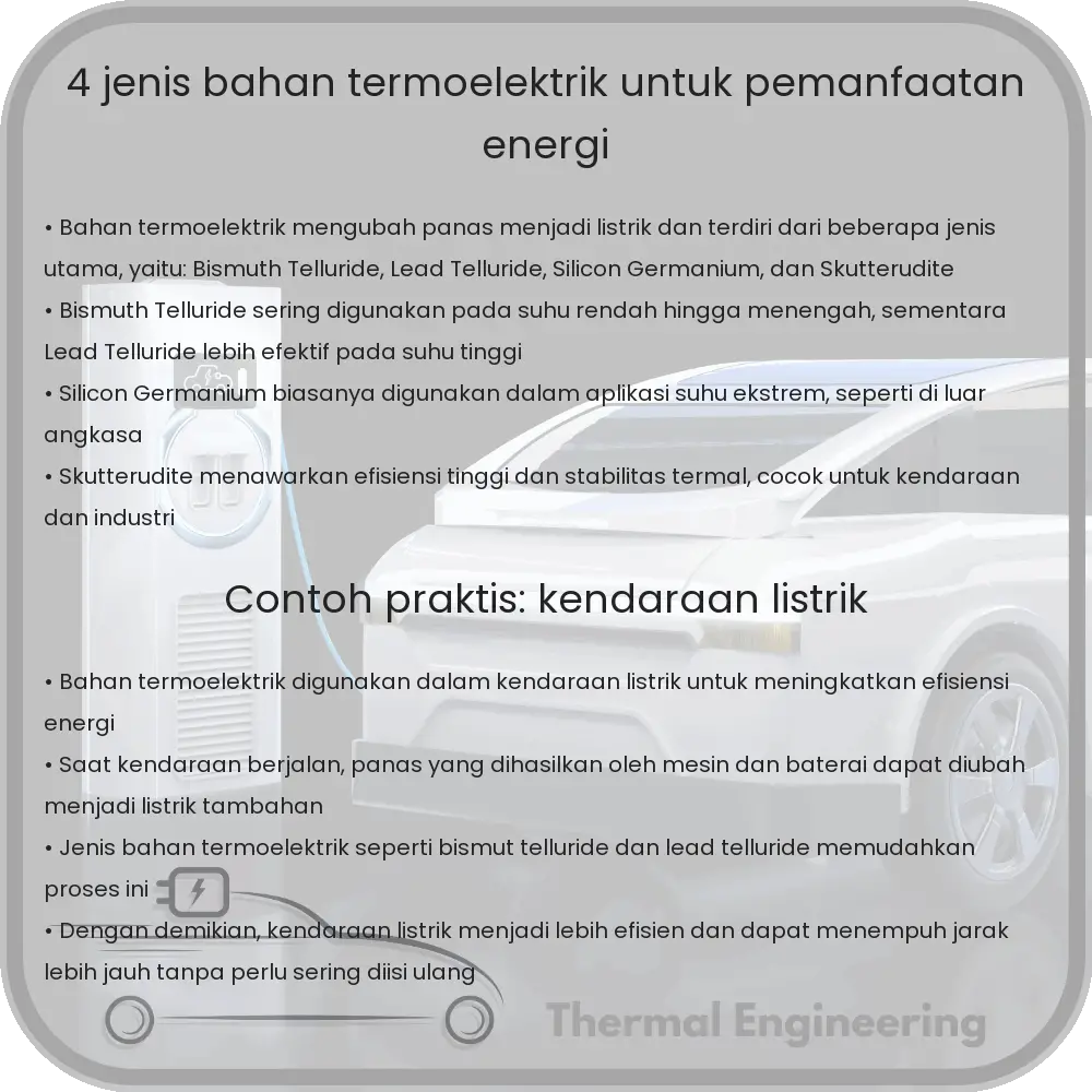 4 Jenis Bahan Termoelektrik untuk Pemanfaatan Energi