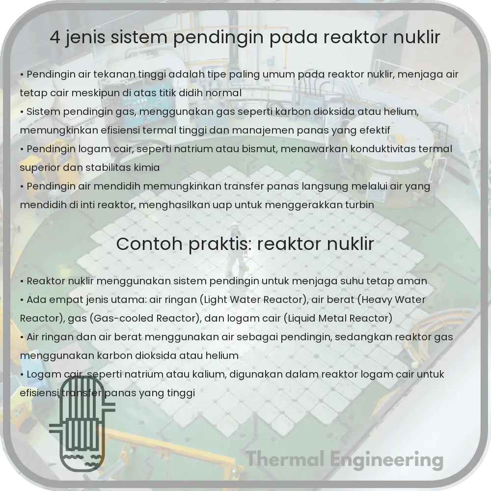 4 Jenis Sistem Pendingin pada Reaktor Nuklir