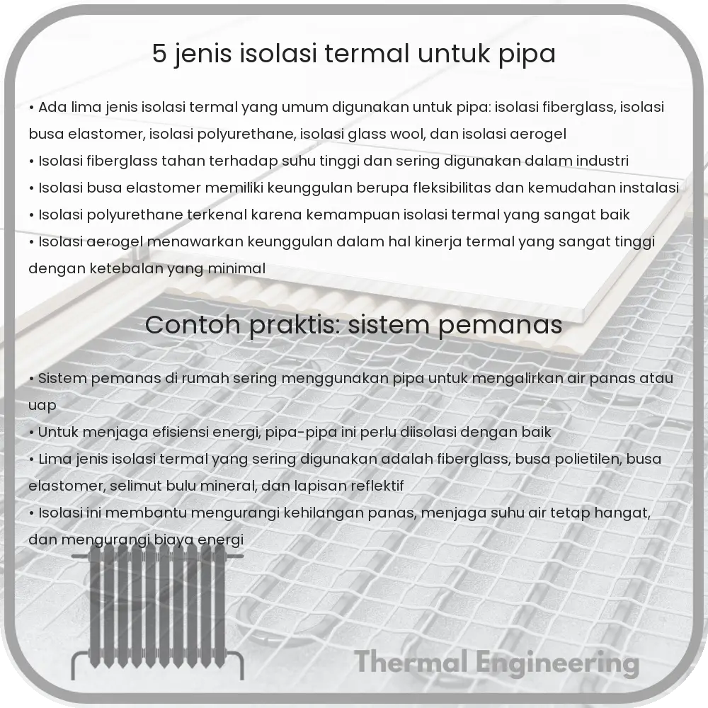 5 Jenis Isolasi Termal untuk Pipa 5 Jenis Isolasi Termal untuk Pipa