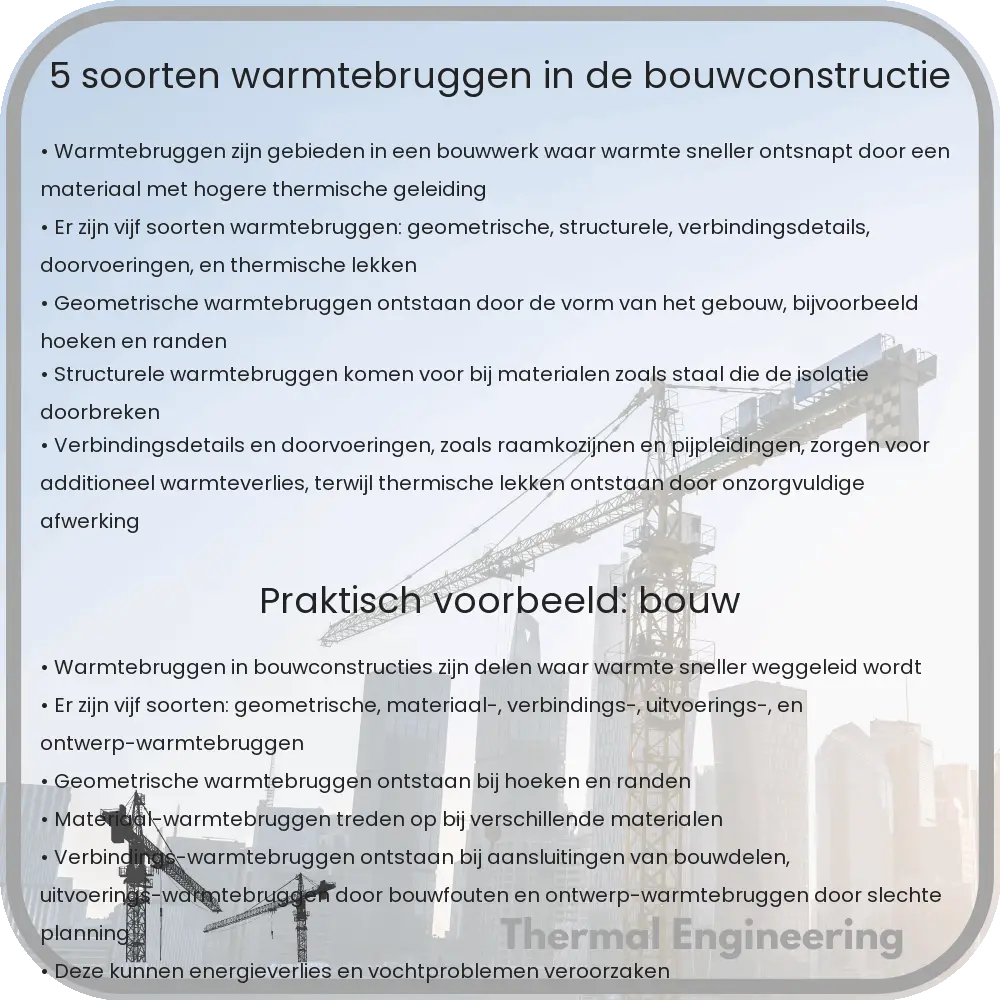 5 Soorten Warmtebruggen in de Bouwconstructie