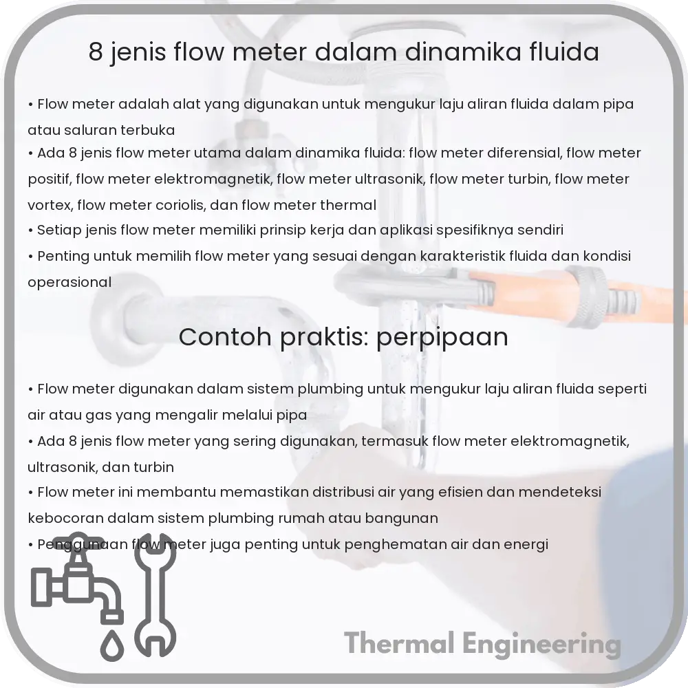 8 Jenis Flow Meter dalam Dinamika Fluida