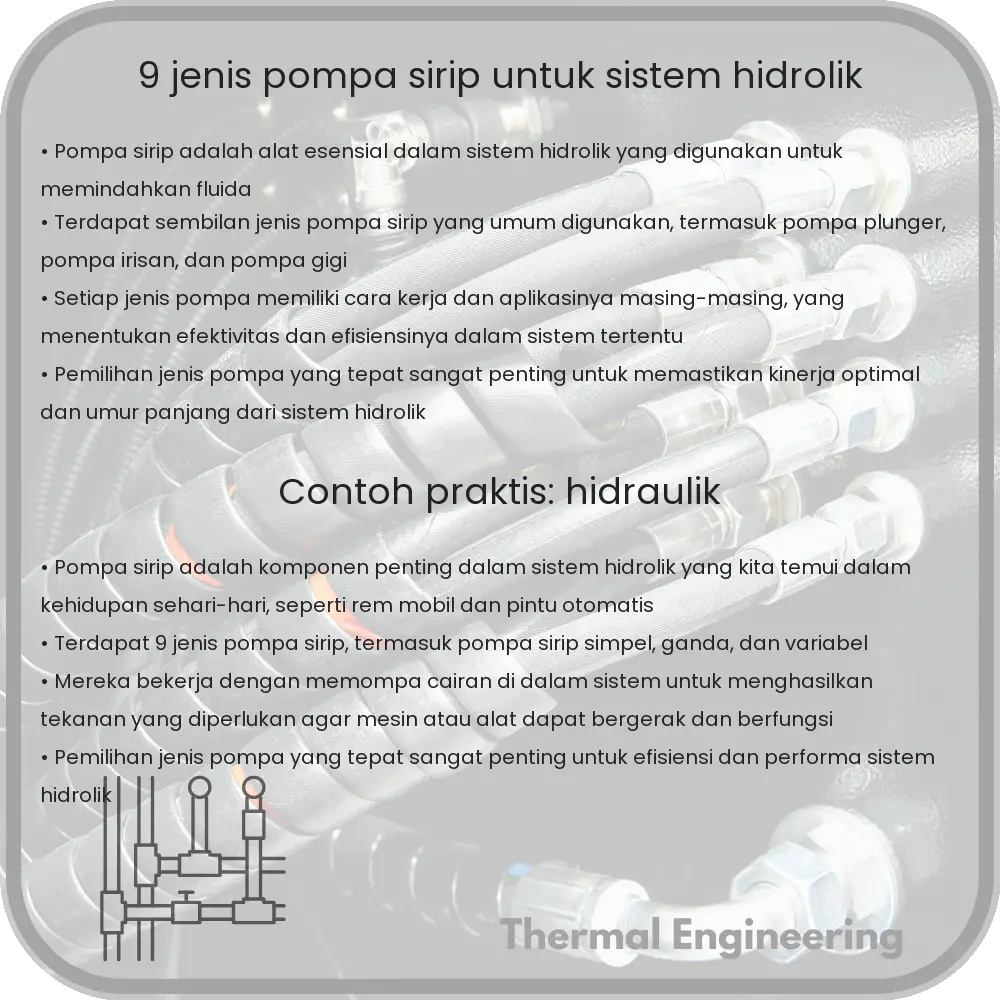 9 Jenis Pompa Sirip untuk Sistem Hidrolik