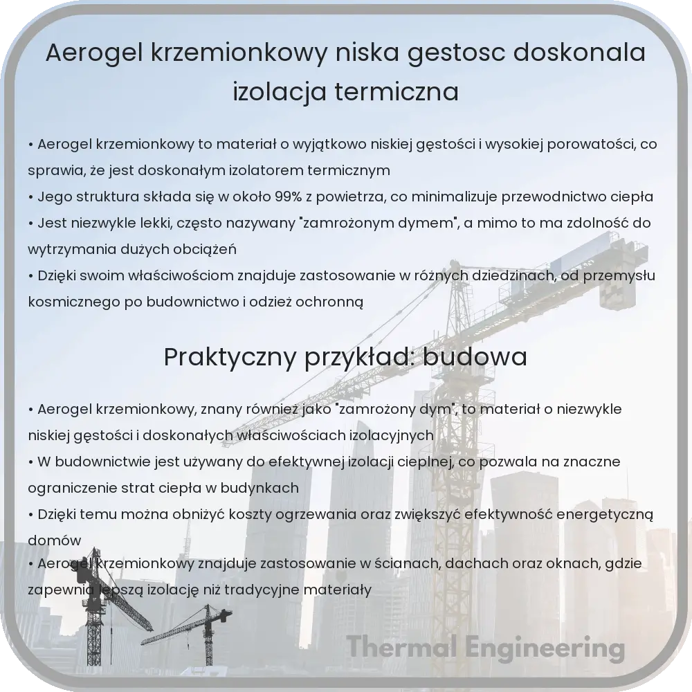 Aerogel Krzemionkowy | Niska Gęstość, Doskonała Izolacja Termiczna