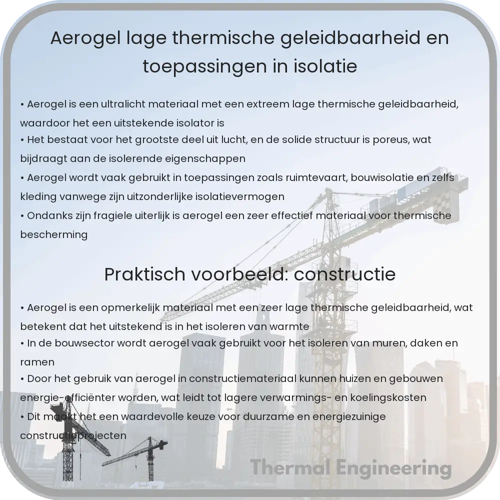 Aerogel | Lage Thermische Geleidbaarheid en Toepassingen in Isolatie