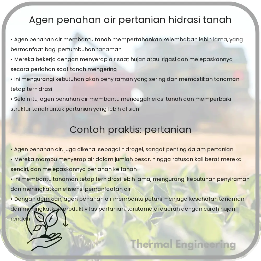 Agen Penahan Air | Pertanian, Hidrasi & Tanah