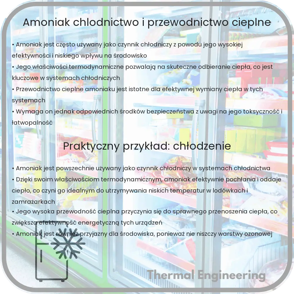 Amoniak | Chłodnictwo i przewodnictwo cieplne