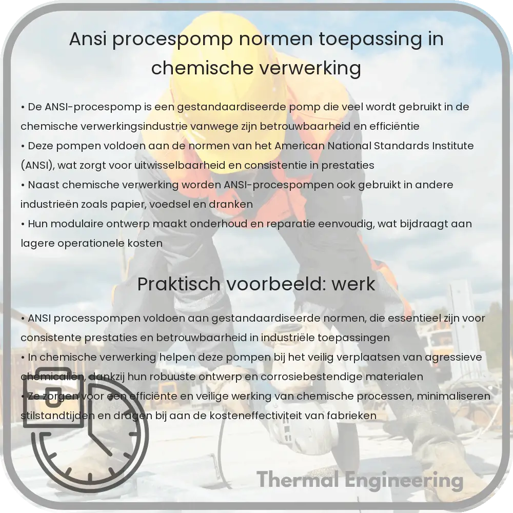 ANSI Procespomp | Normen & Toepassing in Chemische Verwerking