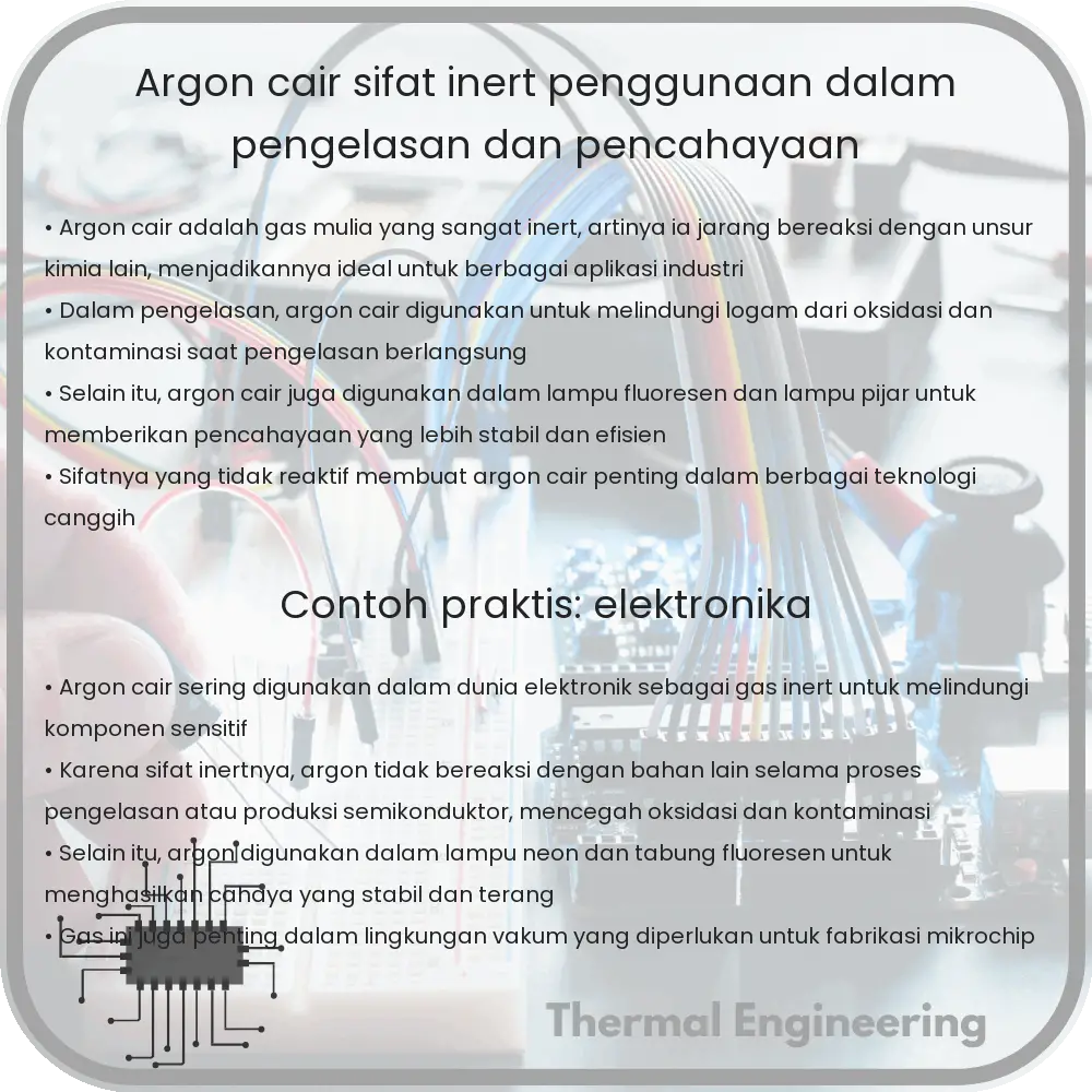 Argon Cair | Sifat Inert, Penggunaan dalam Pengelasan dan Pencahayaan