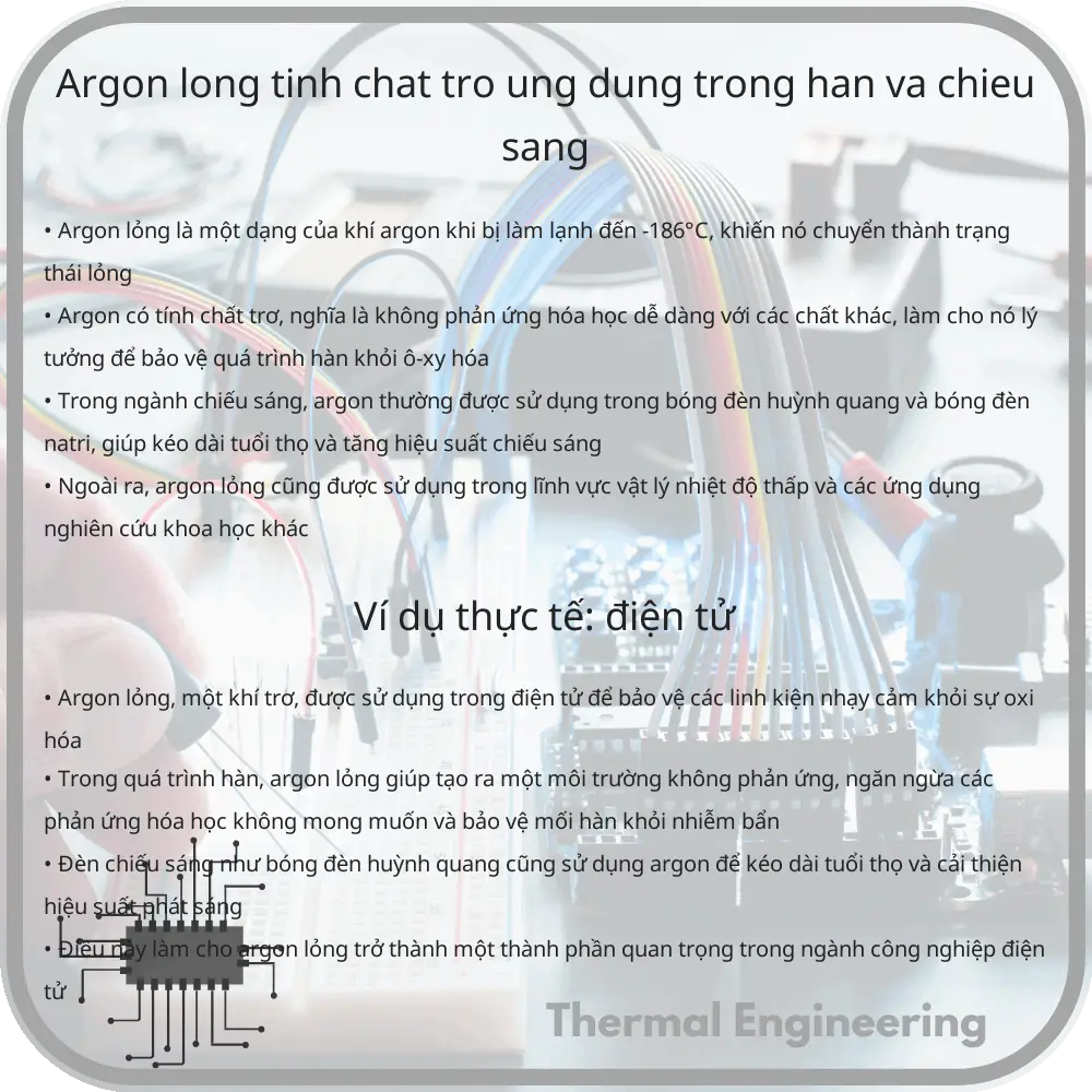 Argon Lỏng | Tính Chất Trơ, Ứng Dụng Trong Hàn và Chiếu Sáng