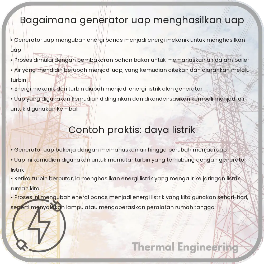 Bagaimana Generator Uap Menghasilkan Uap