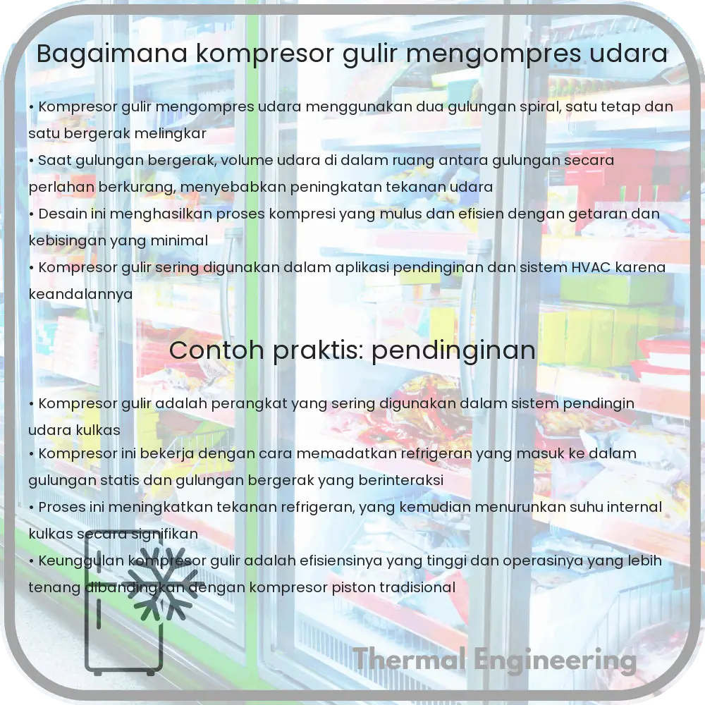 Bagaimana Kompresor Gulir Mengompres Udara