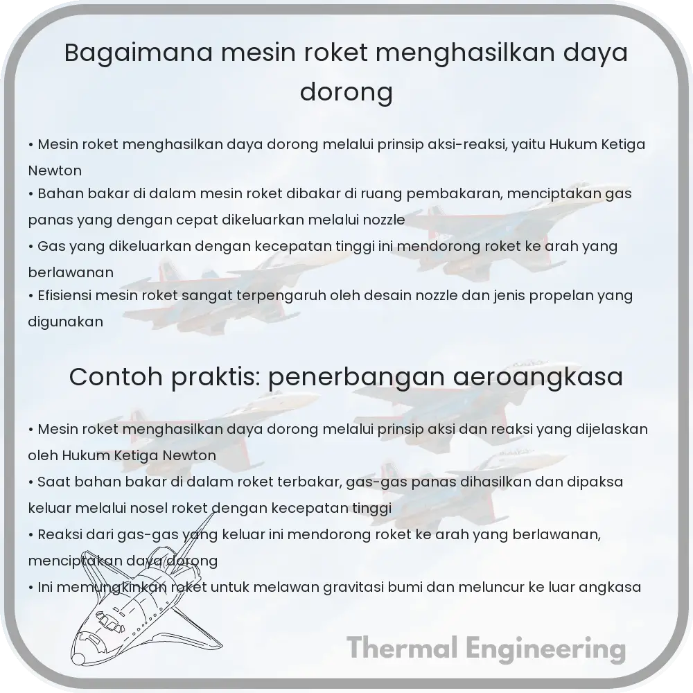 Bagaimana Mesin Roket Menghasilkan Daya Dorong