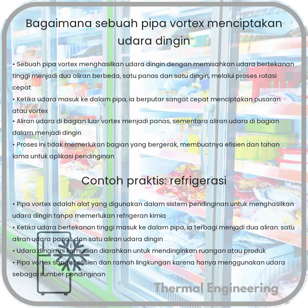 Bagaimana Sebuah Pipa Vortex Menciptakan Udara Dingin