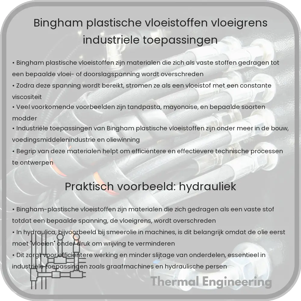 Bingham Plastische Vloeistoffen | Vloeigrens & Industriële Toepassingen