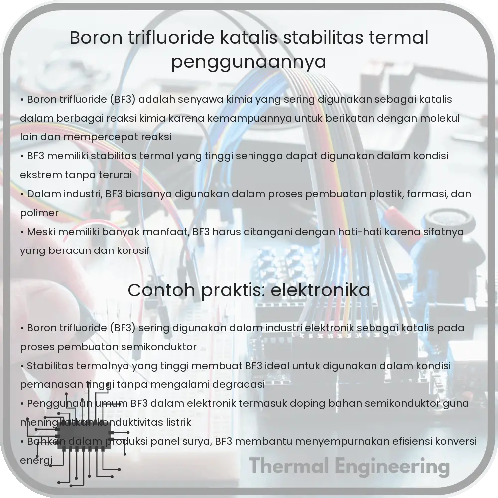 Boron Trifluoride | Katalis, Stabilitas Termal & Penggunaannya