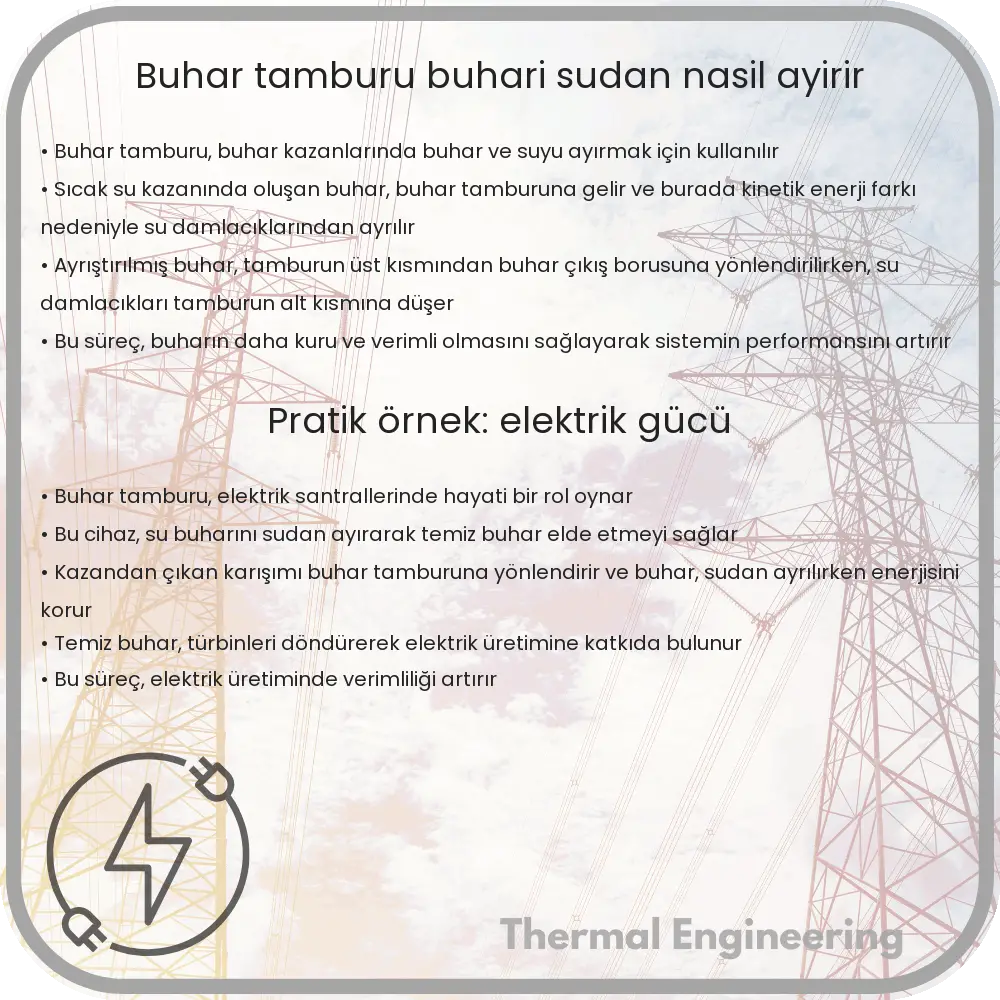 Buhar Tamburu Buharı Sudan Nasıl Ayırır?