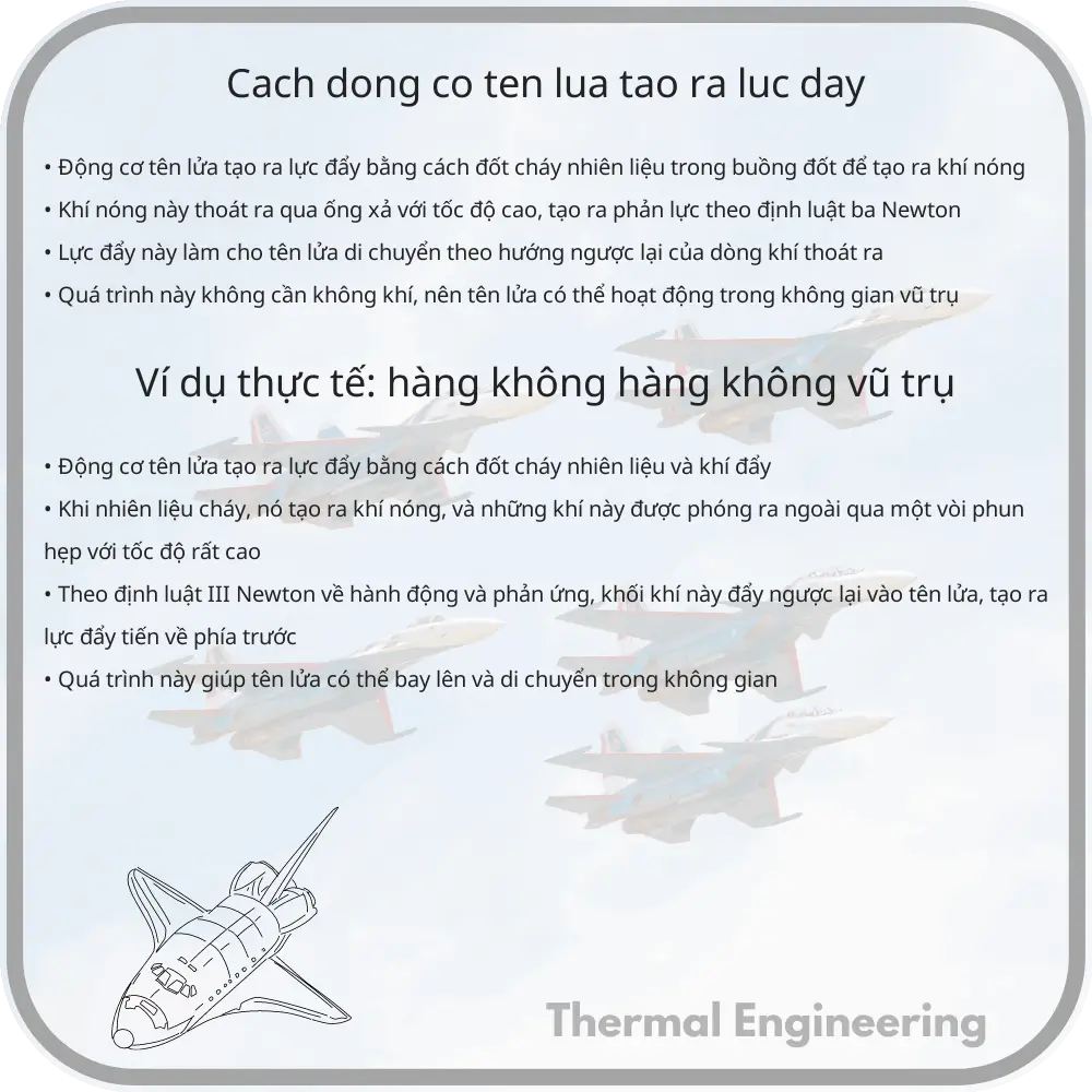 Cách động cơ tên lửa tạo ra lực đẩy