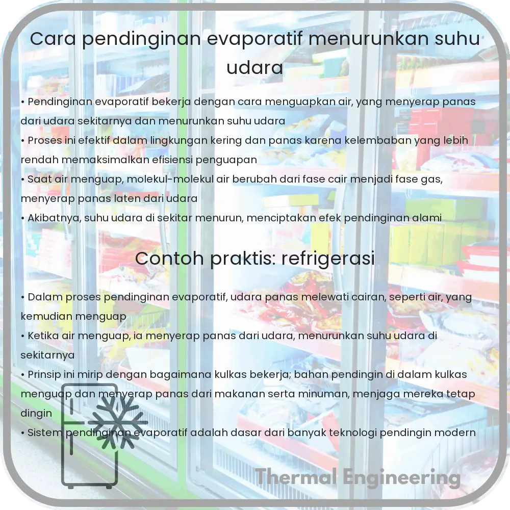 Cara Pendinginan Evaporatif Menurunkan Suhu Udara
