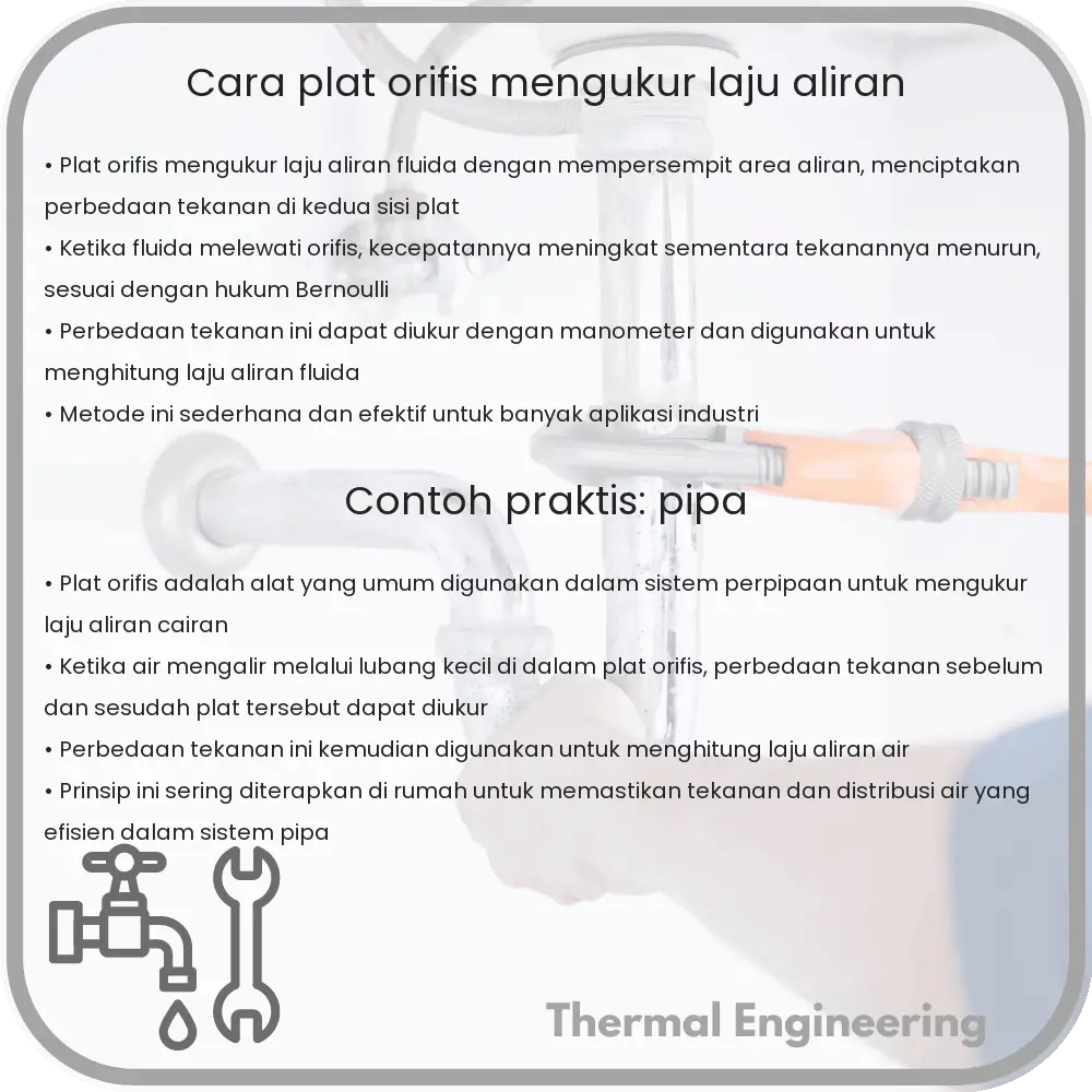 Cara Plat Orifis Mengukur Laju Aliran