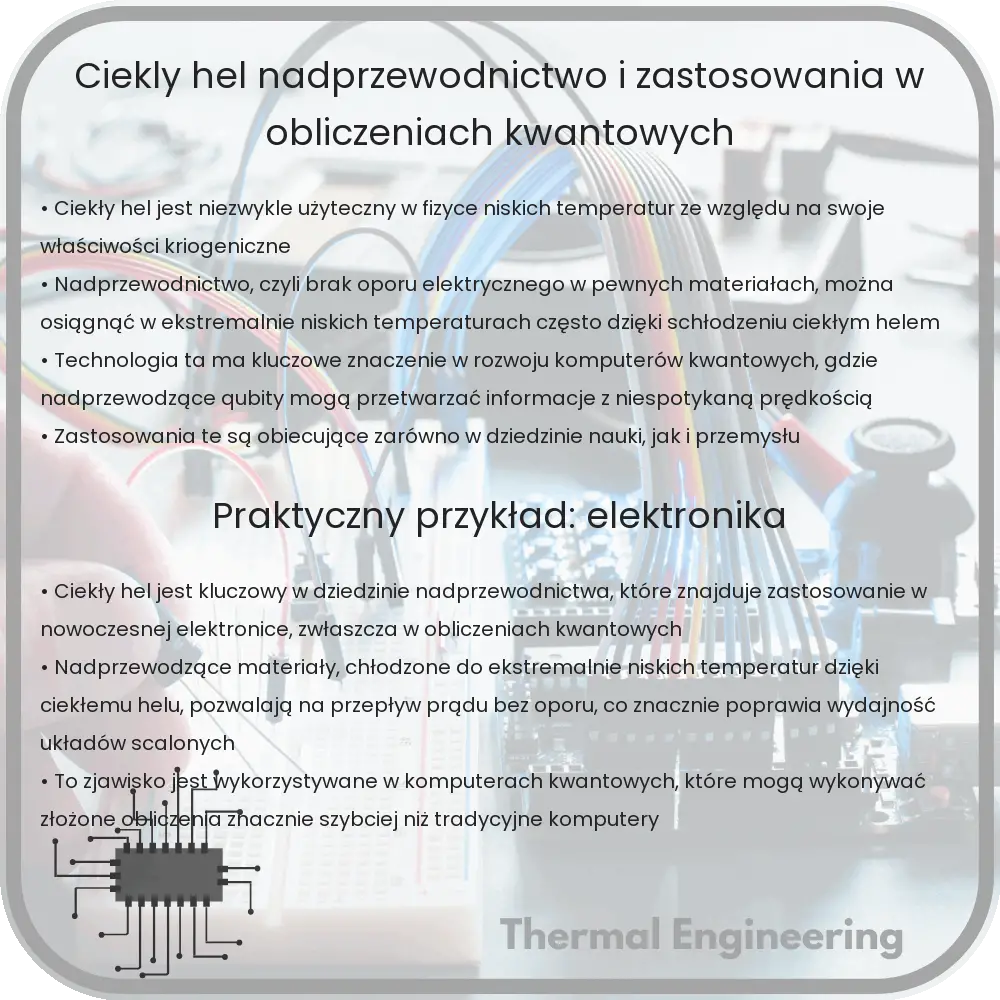 Ciekły Hel | Nadprzewodnictwo i Zastosowania w Obliczeniach Kwantowych