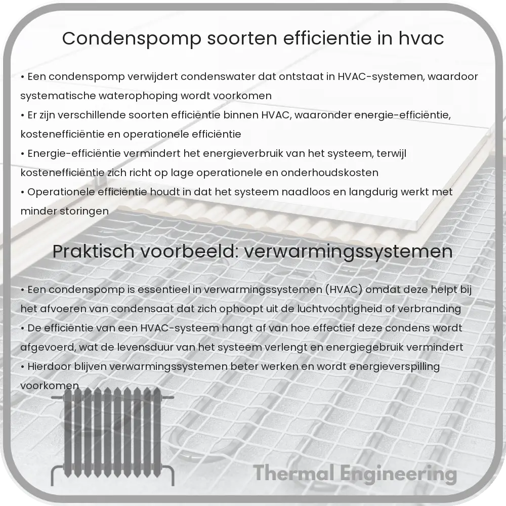 Condenspomp | Soorten Efficiëntie in HVAC