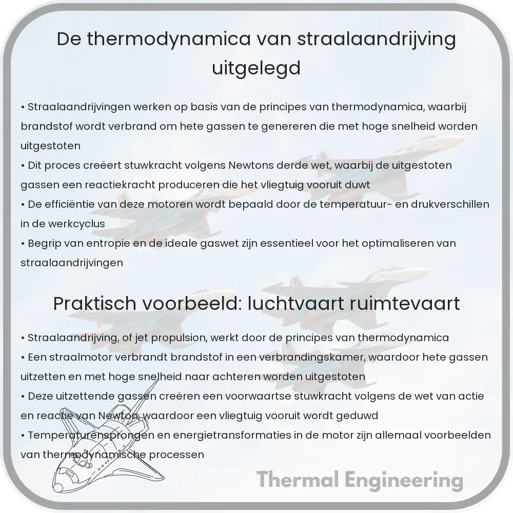 De thermodynamica van straalaandrijving uitgelegd