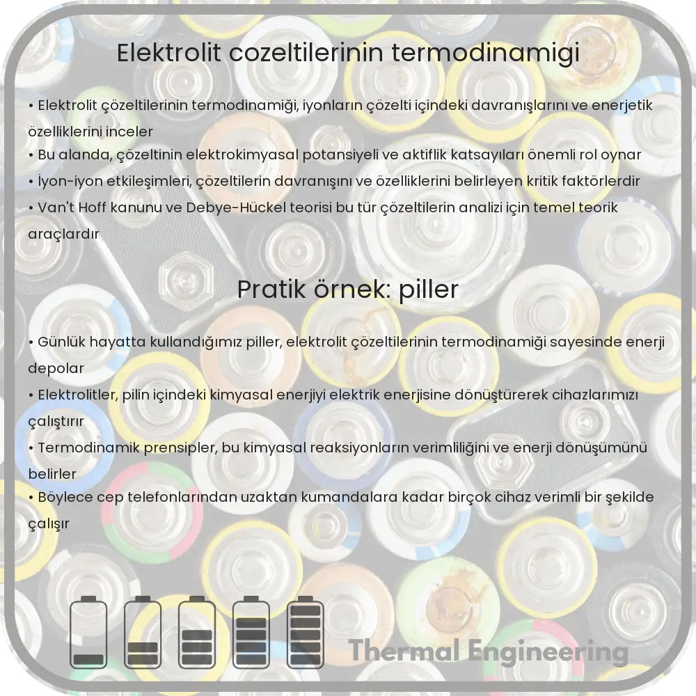 Elektrolit Çözeltilerinin Termodinamiği
