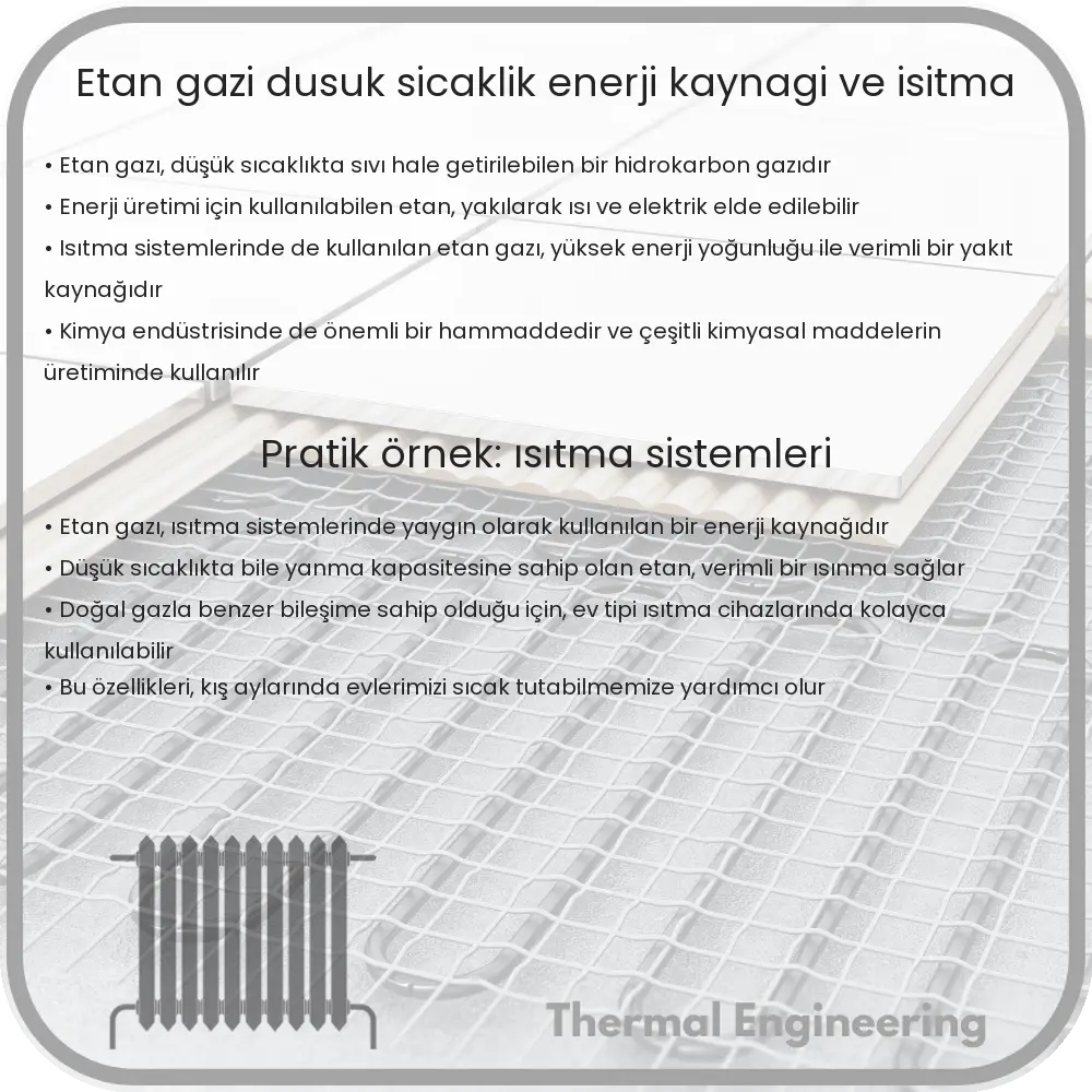 Etan Gazı | Düşük Sıcaklık, Enerji Kaynağı ve Isıtma Etan Gazı | Düşük Sıcaklık, Enerji Kaynağı ve Isıtma