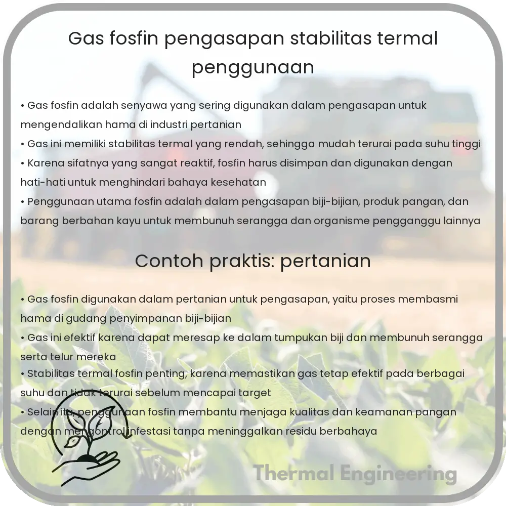 Gas Fosfin | Pengasapan, Stabilitas Termal & Penggunaan