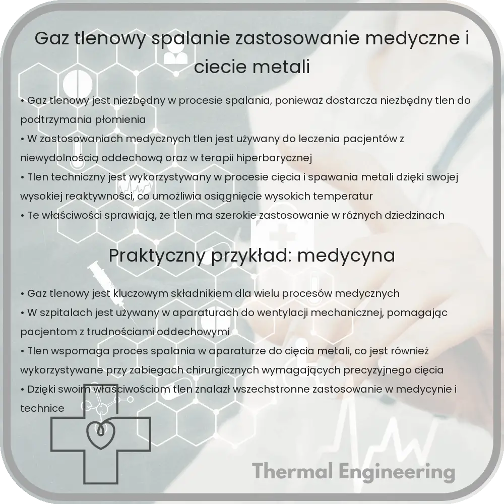 Gaz Tlenowy | Spalanie, Zastosowanie Medyczne i Cięcie Metali