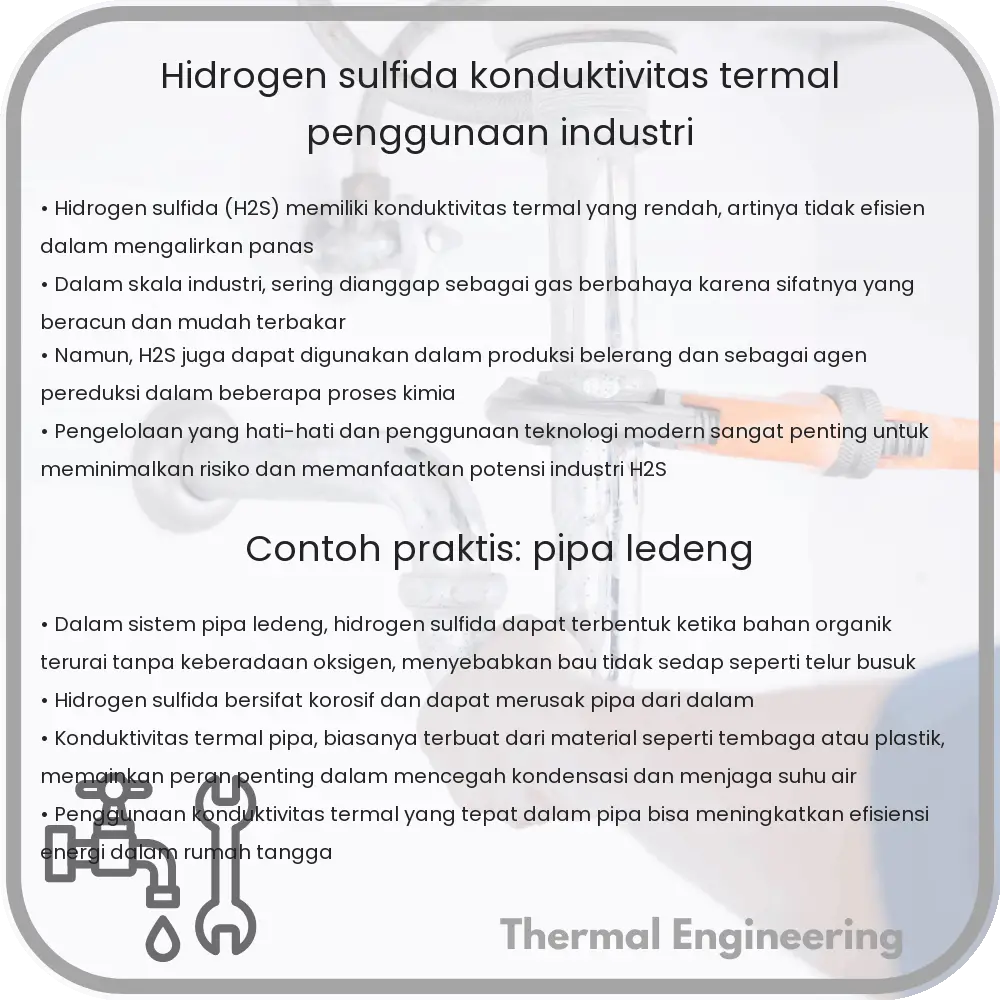 Hidrogen Sulfida | Konduktivitas Termal & Penggunaan Industri