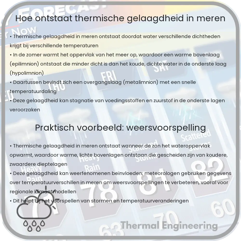 Hoe ontstaat thermische gelaagdheid in meren
