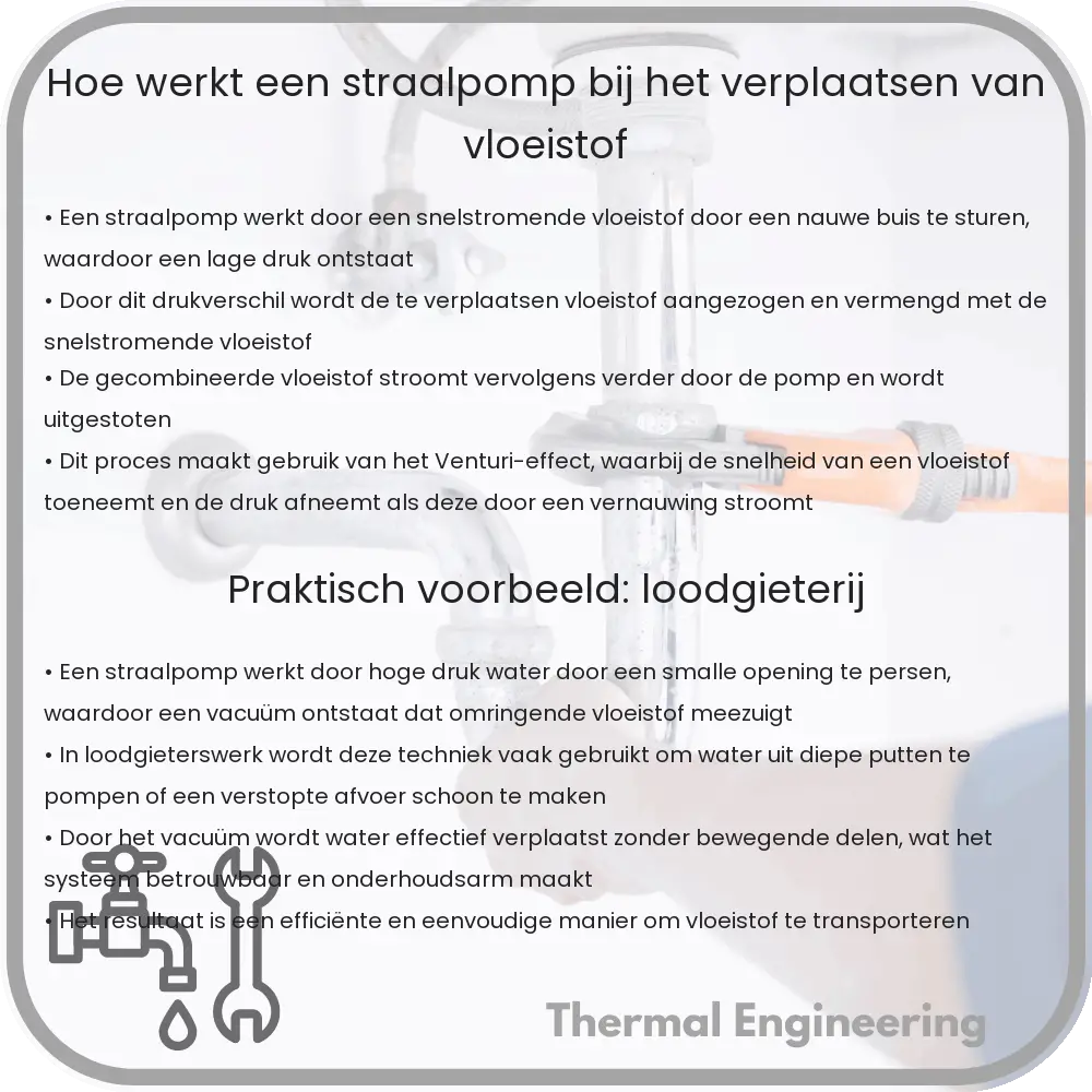 Hoe werkt een straalpomp bij het verplaatsen van vloeistof