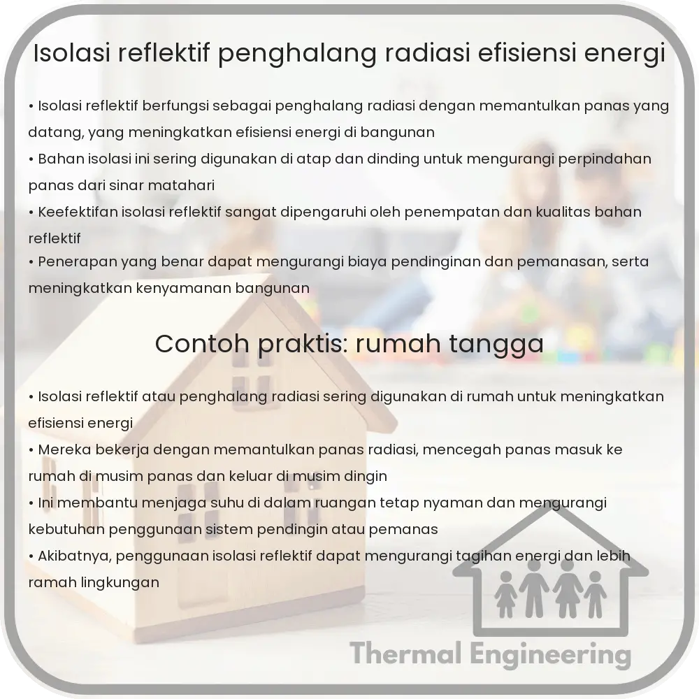 Isolasi Reflektif | Penghalang Radiasi, Efisiensi Energi