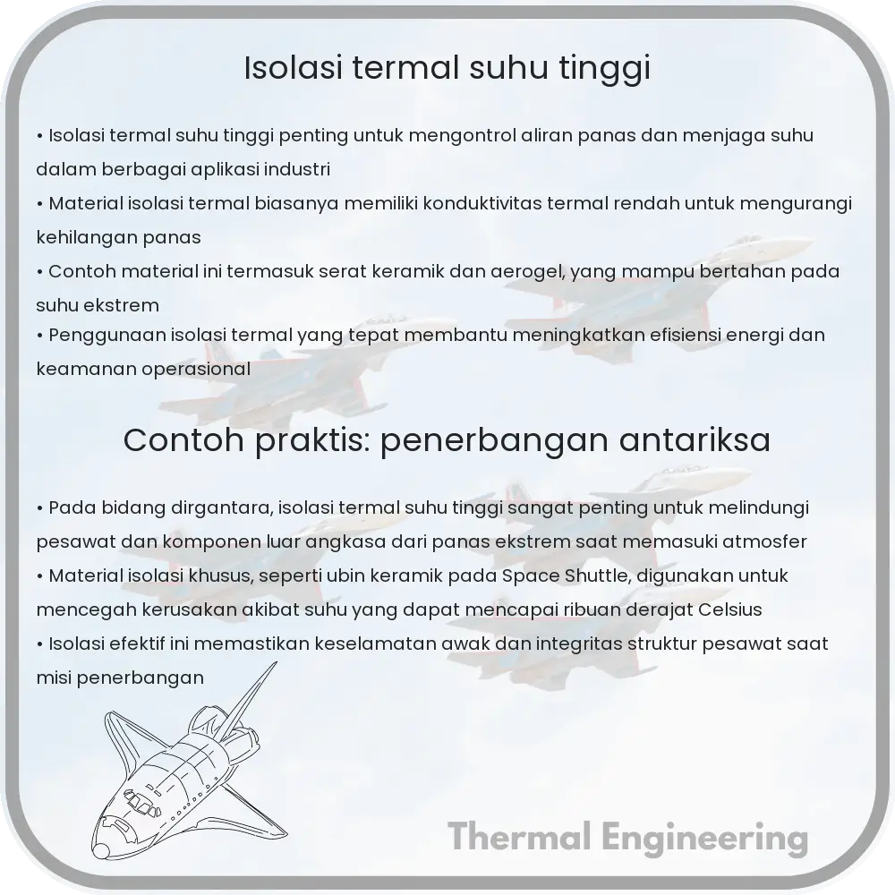 Isolasi Termal Suhu Tinggi Isolasi Termal Suhu Tinggi