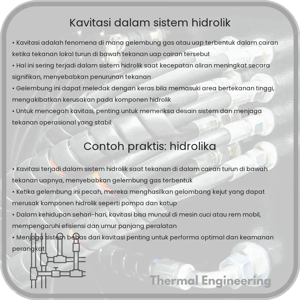 Kavitasi dalam Sistem Hidrolik
