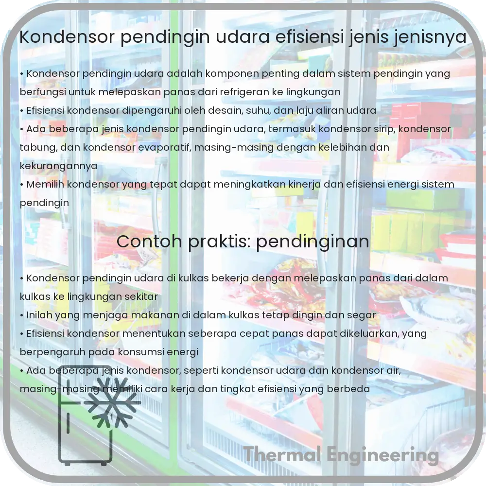 Kondensor Pendingin Udara | Efisiensi, Jenis-Jenisnya