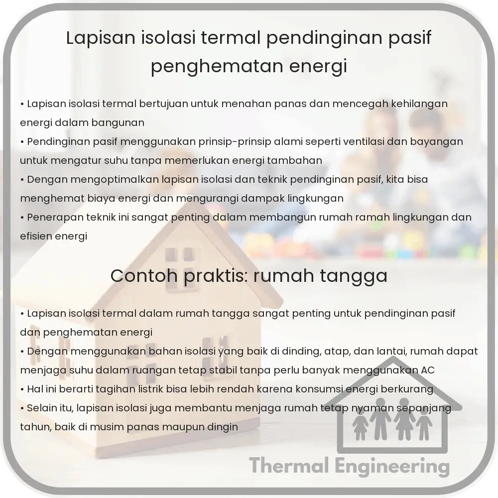 Lapisan Isolasi Termal | Pendinginan Pasif, Penghematan Energi
