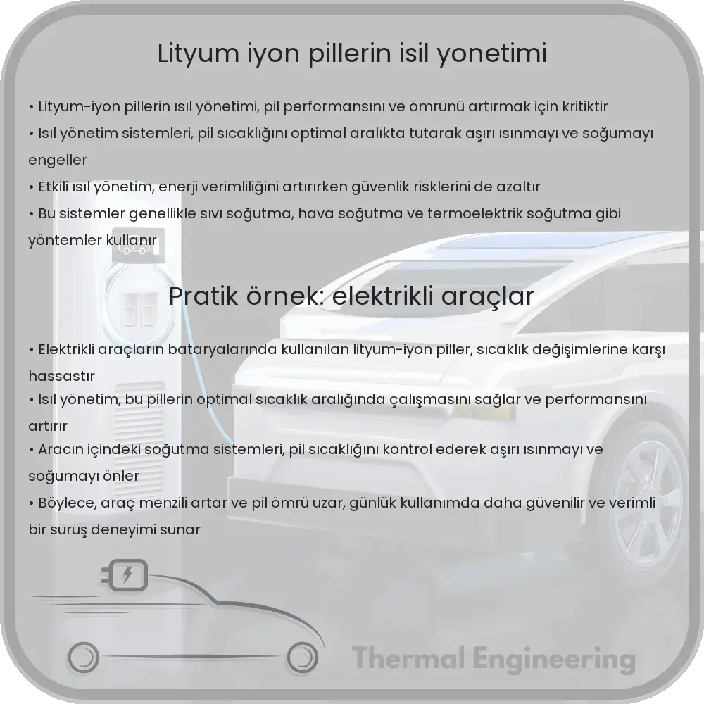 Lityum-iyon Pillerin Isıl Yönetimi