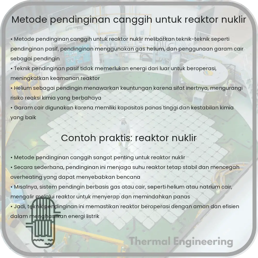 Metode Pendinginan Canggih untuk Reaktor Nuklir