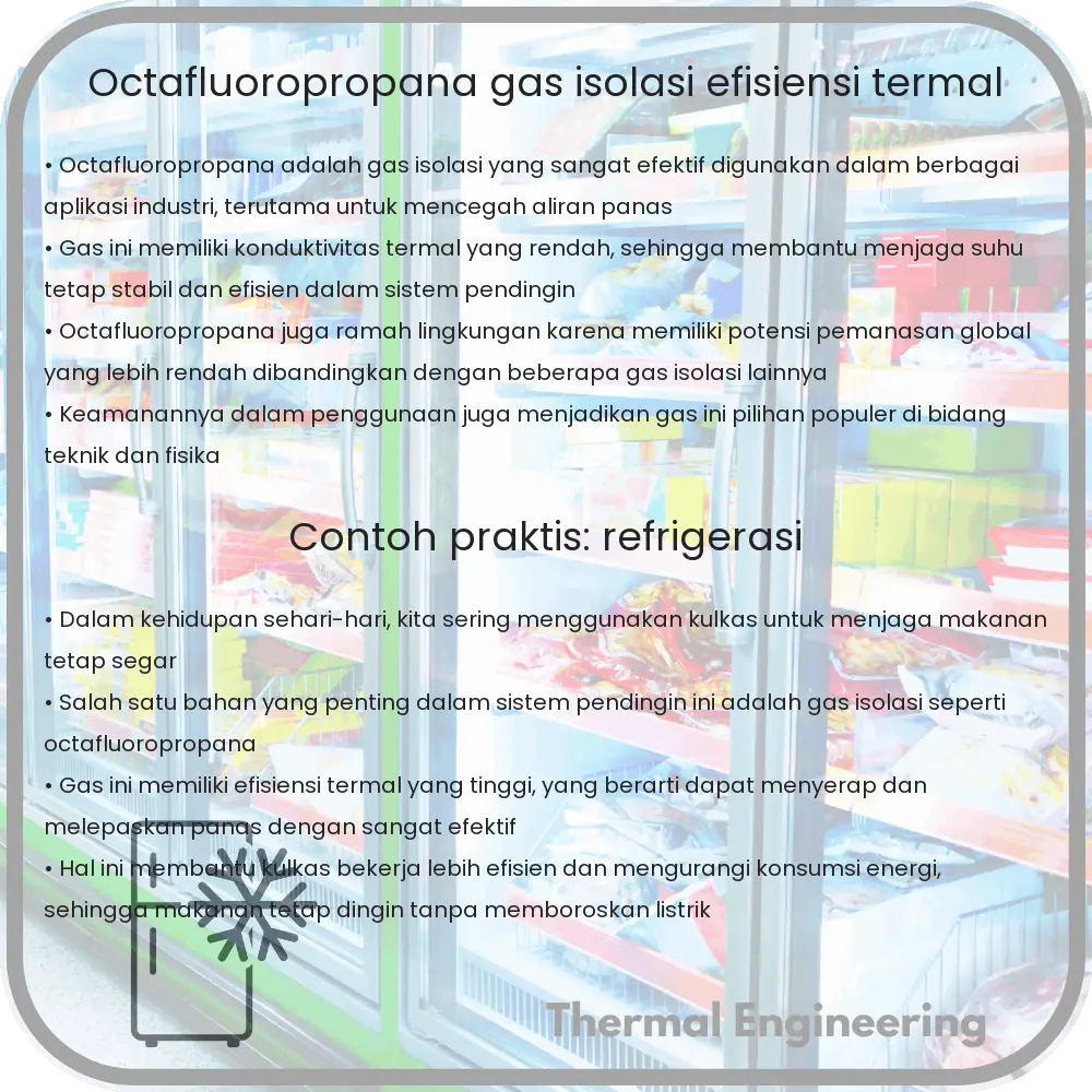 Octafluoropropana | Gas Isolasi, Efisiensi Termal Octafluoropropana | Gas Isolasi, Efisiensi Termal