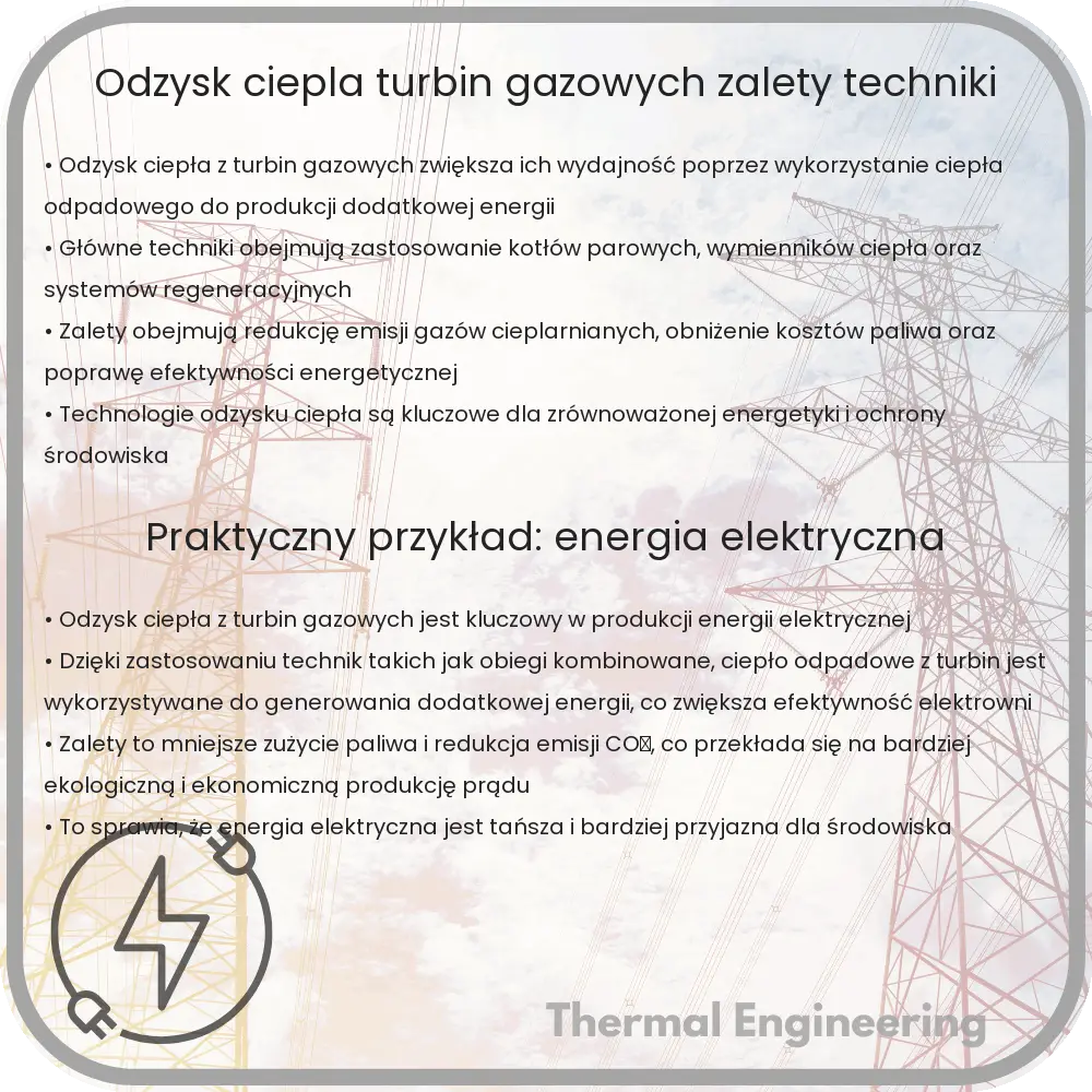 Odzysk Ciepła Turbin Gazowych | Zalety, Techniki