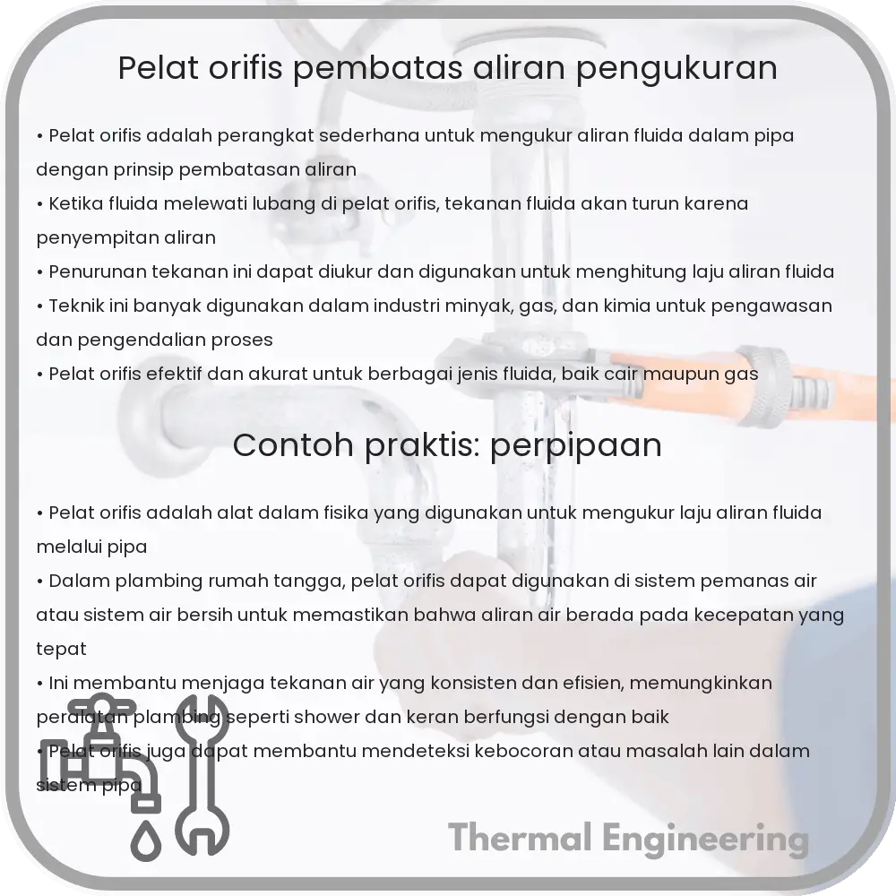 Pelat Orifis | Pembatas Aliran, Pengukuran