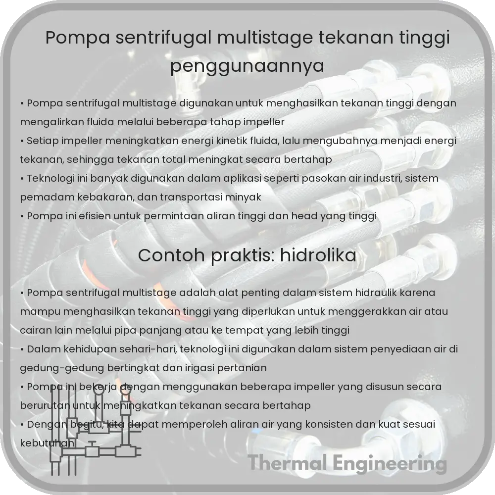 Pompa Sentrifugal Multistage | Tekanan Tinggi & Penggunaannya