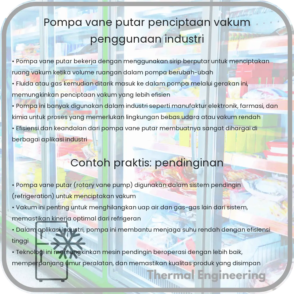 Pompa Vane Putar | Penciptaan Vakum, Penggunaan Industri