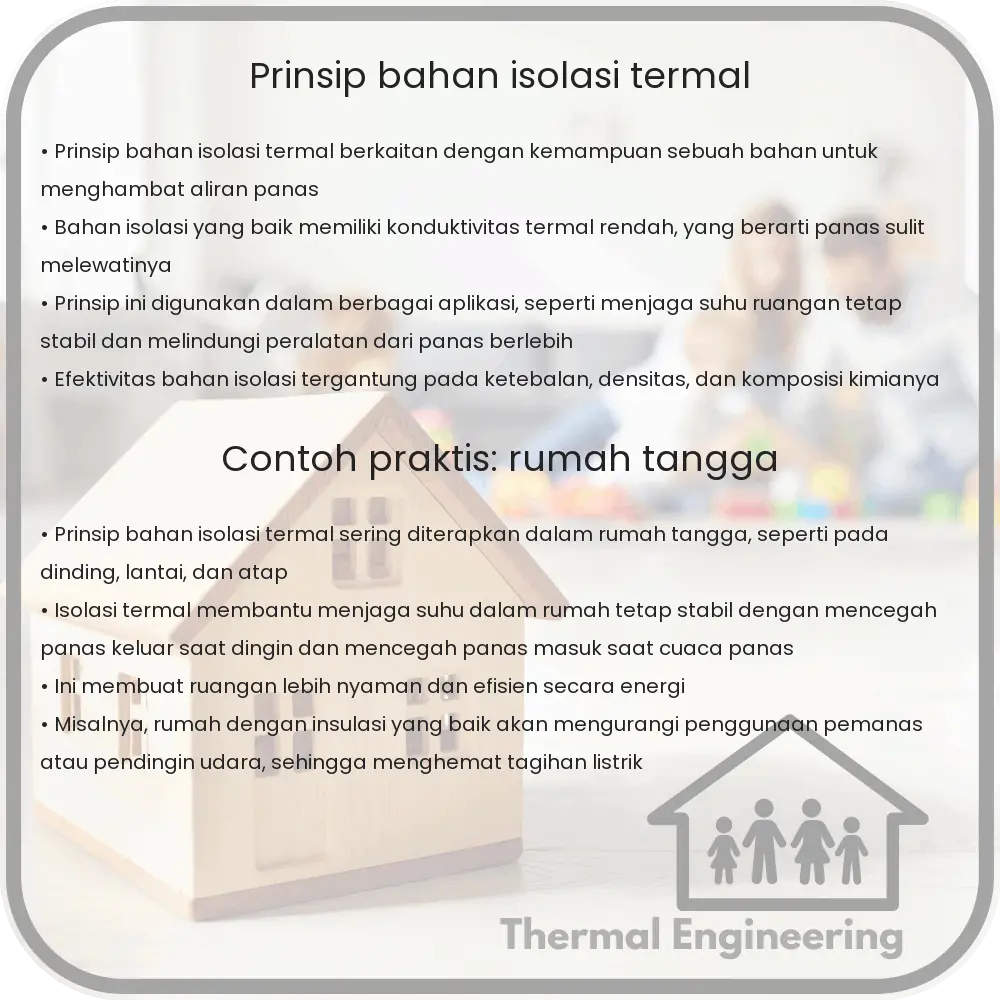 Prinsip Bahan Isolasi Termal Prinsip Bahan Isolasi Termal
