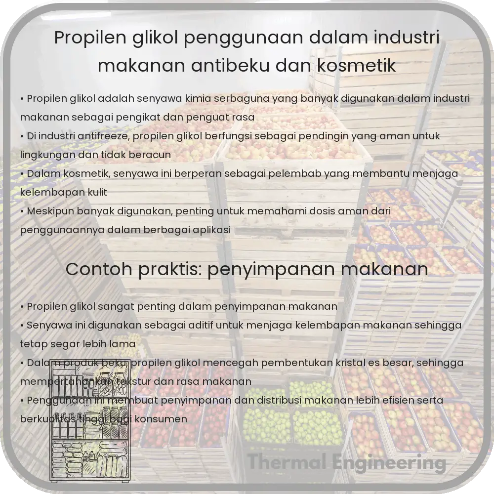 Propilen Glikol | Penggunaan dalam Industri Makanan, Antibeku, dan Kosmetik